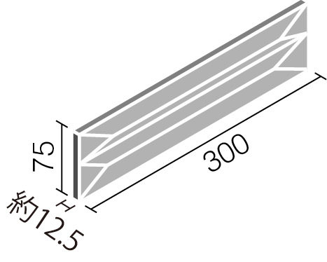 リクシル(INAX) 内装タイル 3Dレクタ 300×75角平 DTL-375/RCT-3 53393LIX | タイルライフ リクシル（INAX）など全国のタイルが揃う最大級のタイル販売（通販）